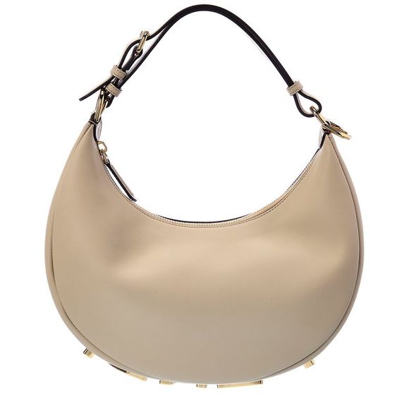 Fendi | Bags | Fendi Fendigraphy Small Leather Hobo Bag Beige | Poshmark